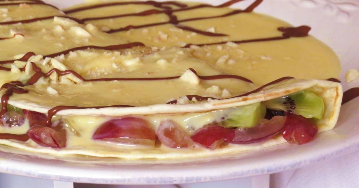 Crepes de frutas y natillas | Cocina y recetas fáciles